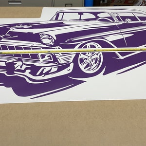 1956 Bel Air Hot Rod Vinyl Decal, Garage Mancave Wall Art - Etsy