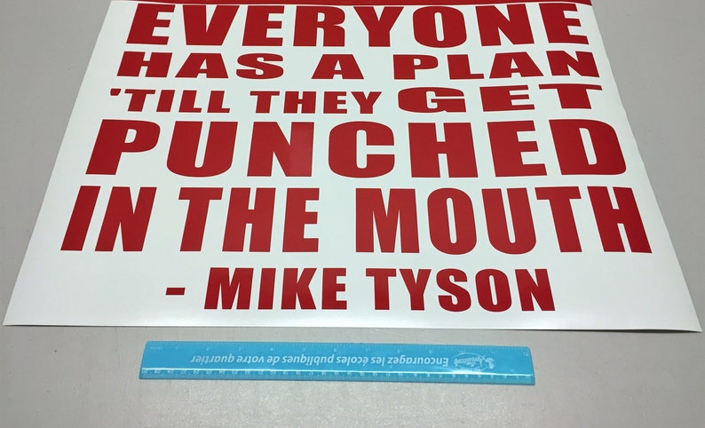 Mike Tyson decal Motivational Quote decor boxing quote vinyl | Etsy