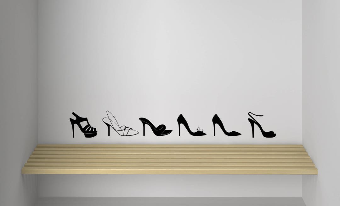 Woman Shoes Decals, Bundle of 6 High Heels Decals, High Heels Vinyl ...