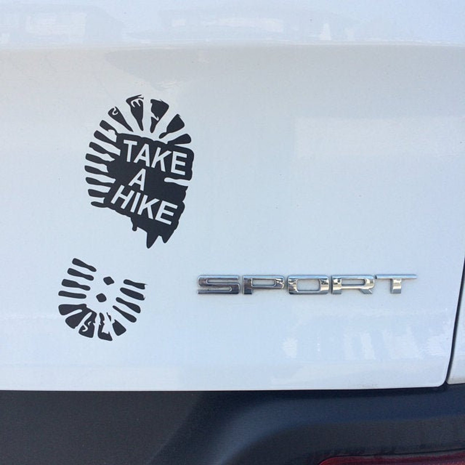 Hiking Decal, Take a Hike, Trail Boot Footprint, Adventure Decal ...