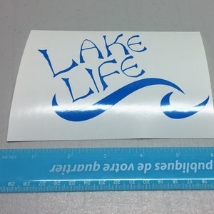 Lake Life Decal, Camping Decal, Kayak Sticker, Wave Decal | Nature ...