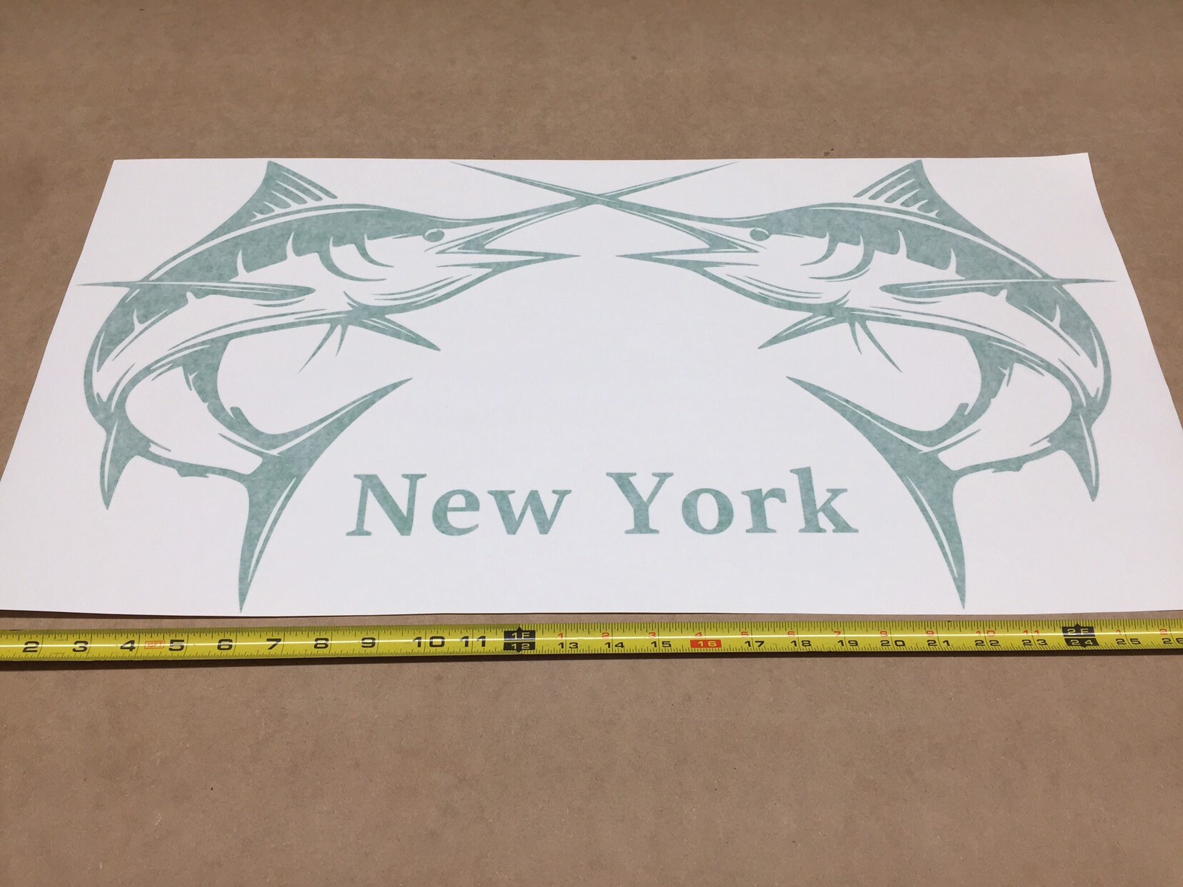 Custom Text Marlin Decal Blue Marlin Personalized Decals | Etsy