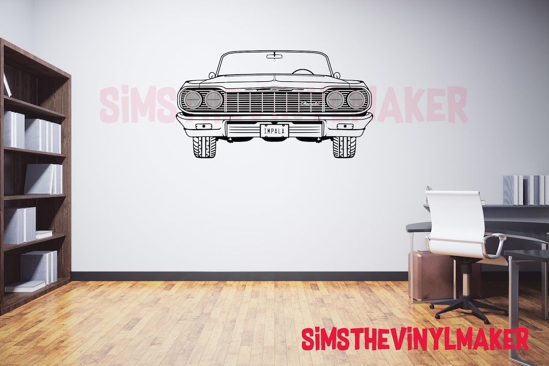 Large 1964 Impala Decal, Low Rider Vinyl Sticker, 1964 Impala Decal ...