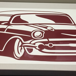 1957 Bel Air Hot Rod Vinyl Decal, Garage Decor - Etsy