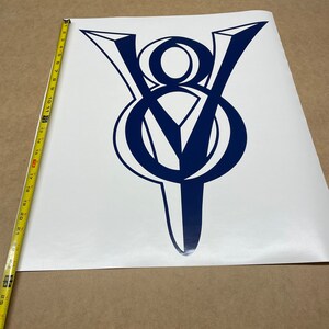 V8 Emblem Vinyl Decal, Large V8 Crest Wall Mural, V8 Motor Sticker ...