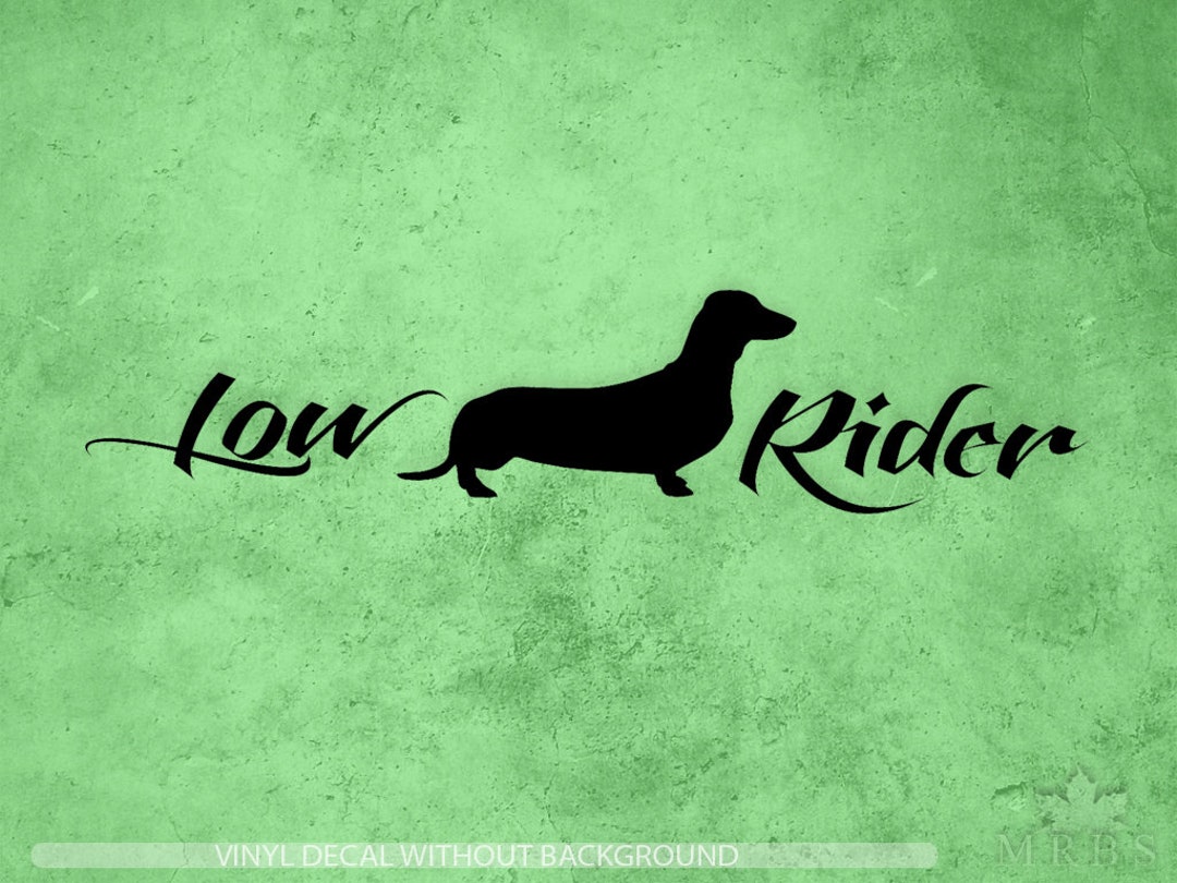 Dachshund Decal, Low Rider Decal, Dachshund Dog Car Sticker, Dog Decal ...