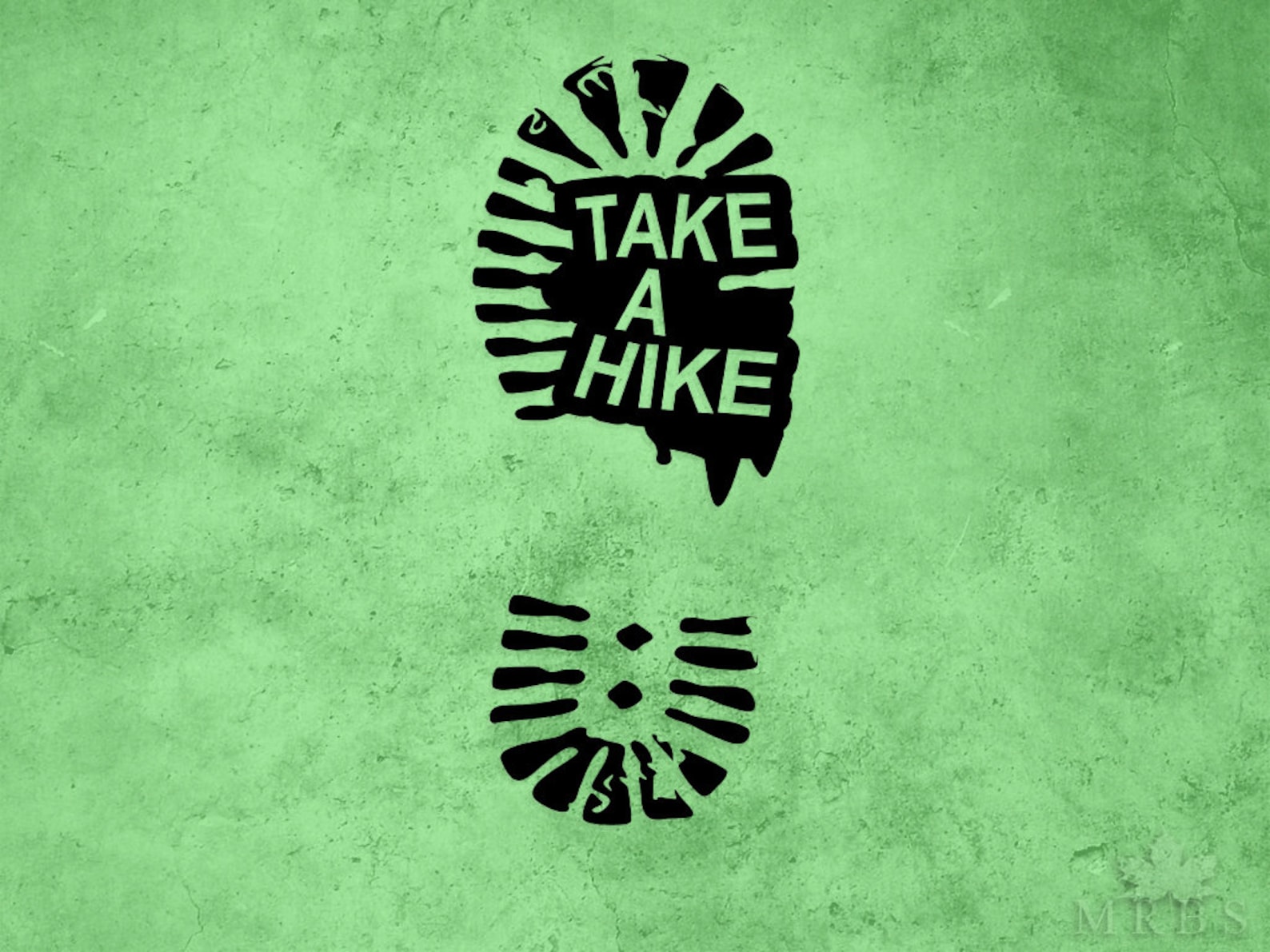 Hiking Decal, Take a Hike, Trail Boot Footprint, Adventure Decal ...
