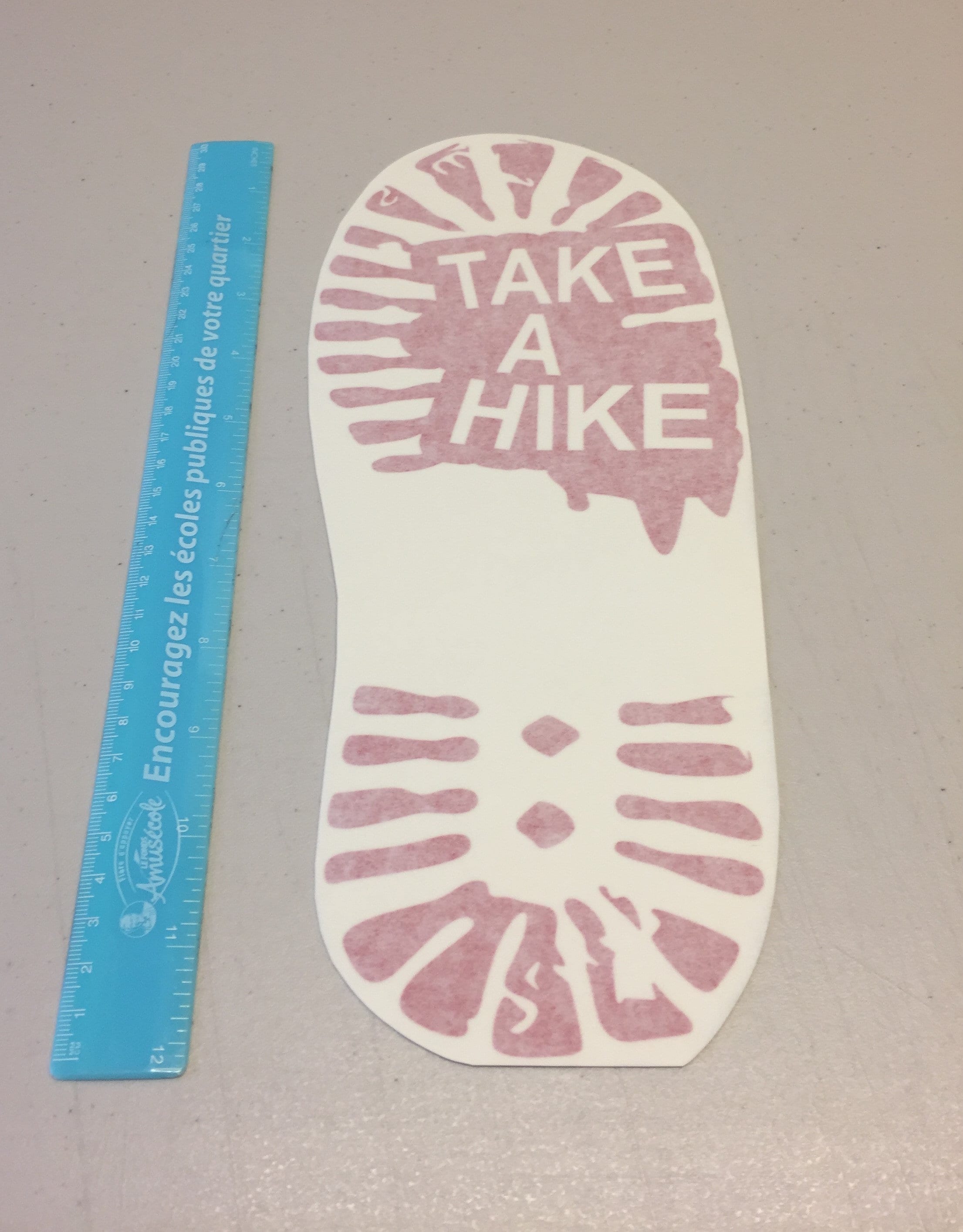 Hiking Decal, Take a Hike, Trail Boot Footprint, Adventure Decal ...