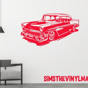 Large Hot Rod Decal, Hot Rod Vinyl Sticker, 1956 Belair Decal, Hot Rod ...