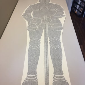 Giant Knight in Armor Decal, Fantasy Knight Wall Art Sticker, Suit of ...