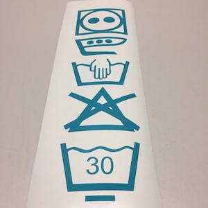 Laundry Tags Wall Decals, Set of 5 Laundry Tag Stickers, Choose 5 ...