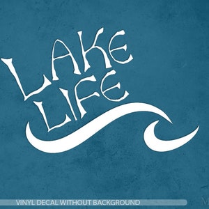 Lake Life Decal, Camping Decal, Kayak Sticker, Wave Decal | Nature ...