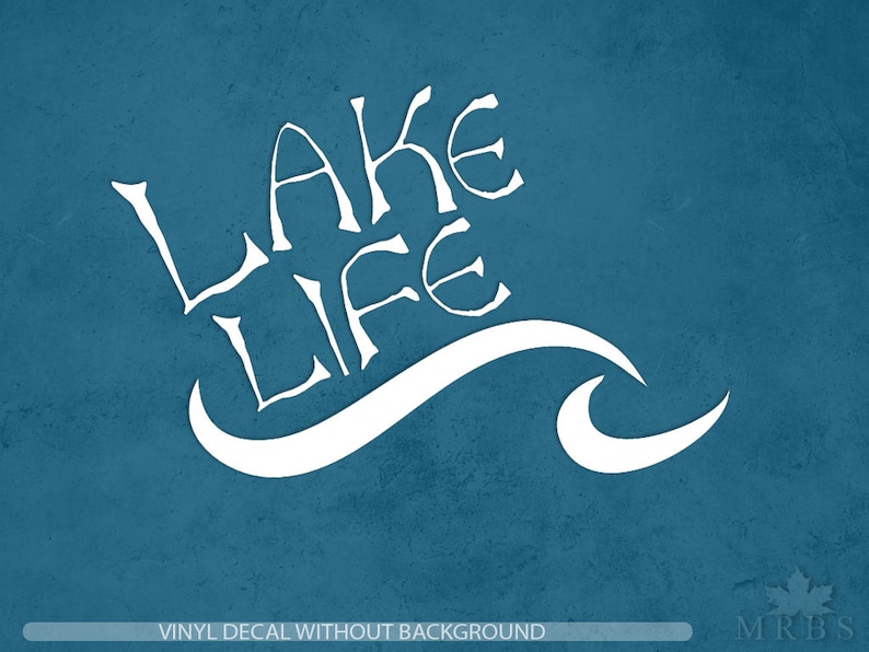 Lake Life Decal, Camping Decal, Kayak Sticker, Wave Decal | Nature ...