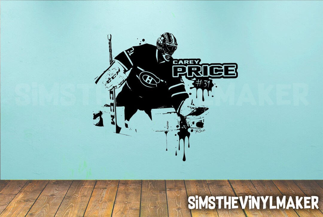 Hockey Decal, Carey Price Decal, Goaler Hockey Decor, Hockey Goalie ...