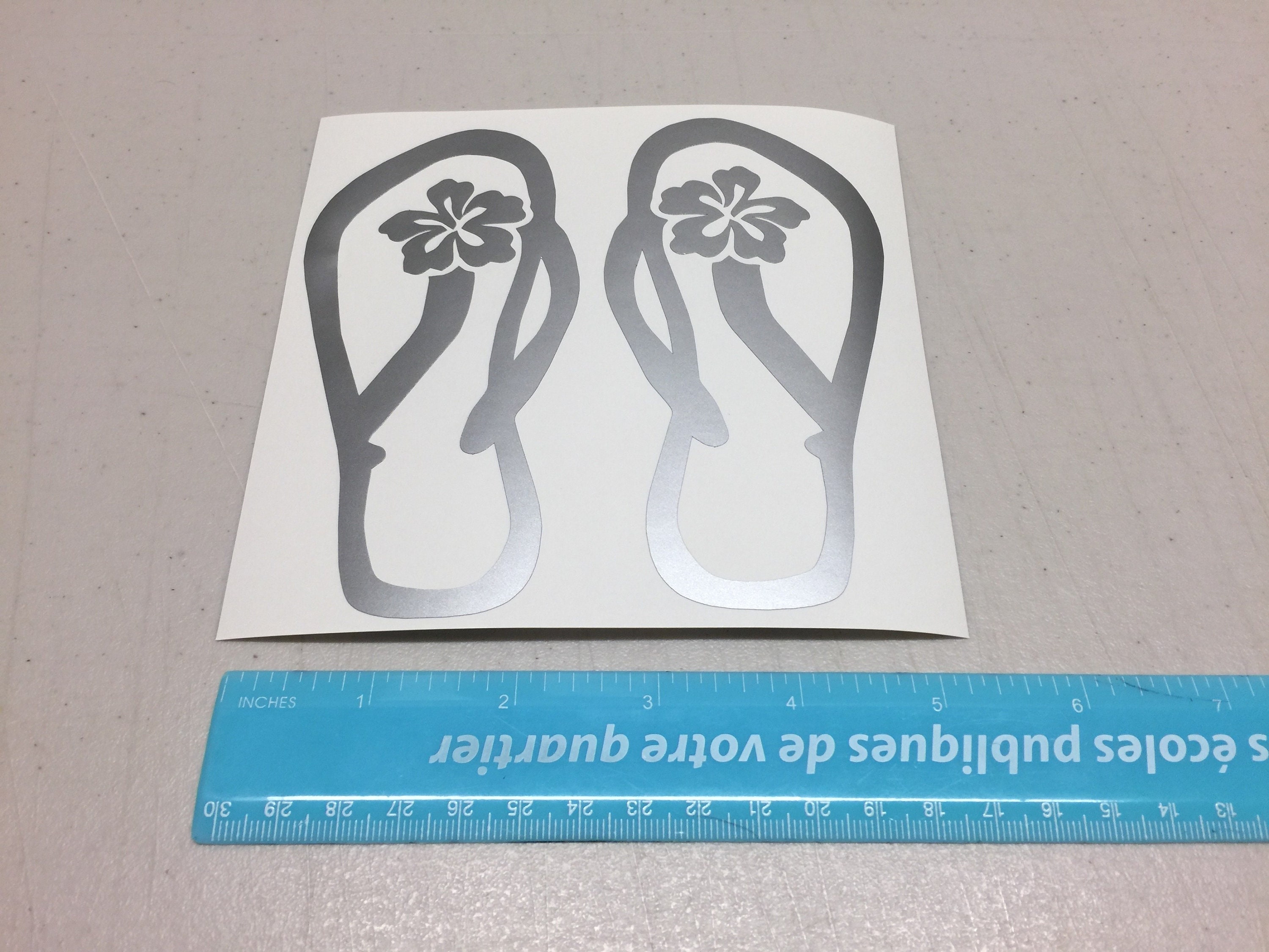 Flip Flops Decals, Beach Decal, Sandals Decal, Beach Decor, Tropical ...