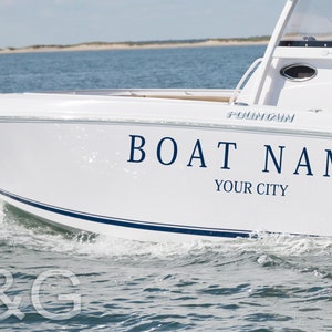 Custom Boat Name Decal Boat name Personalized Decals | Etsy