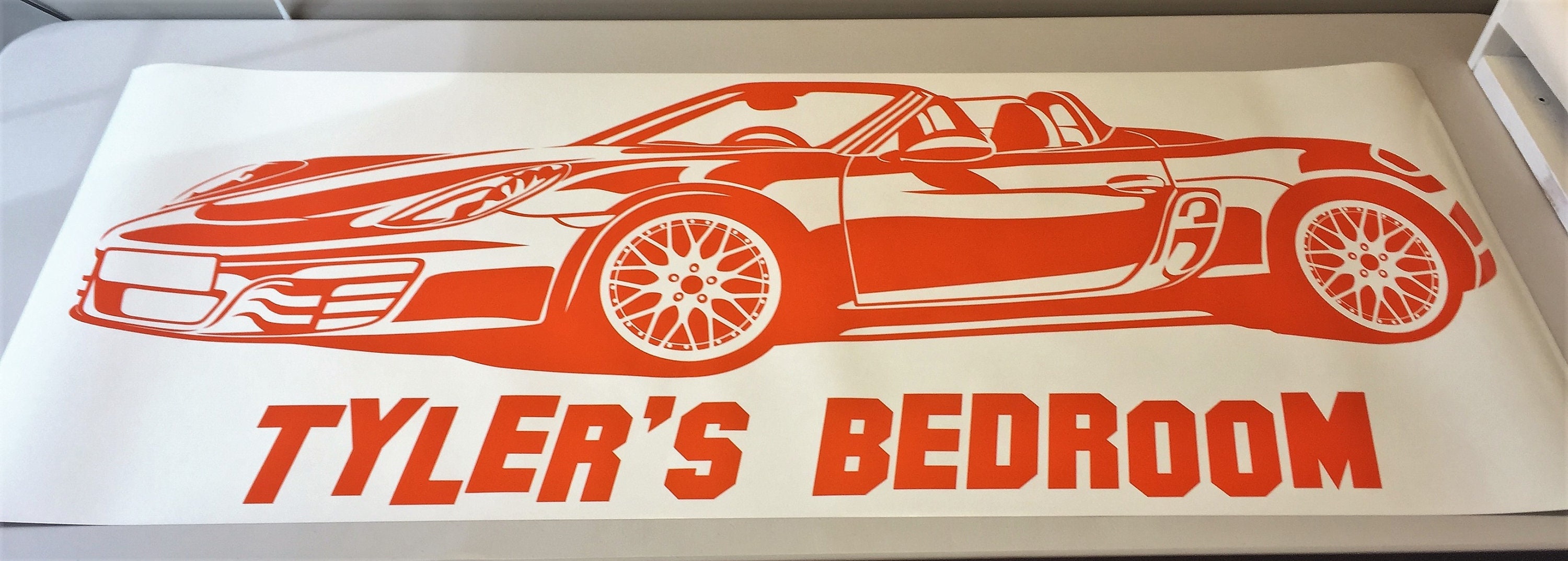 Custom Porsche Vinyl Decal Porsche Wall Sticker Customized | Etsy