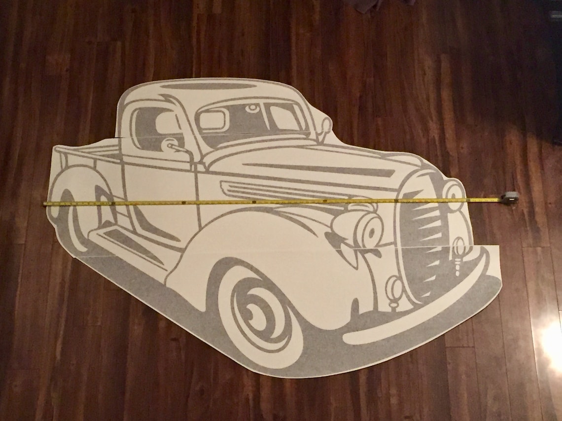 Large Hot Rod Decal, Hot Rod Vinyl Sticker, 1938 Pick up Decal, Hot Rod ...