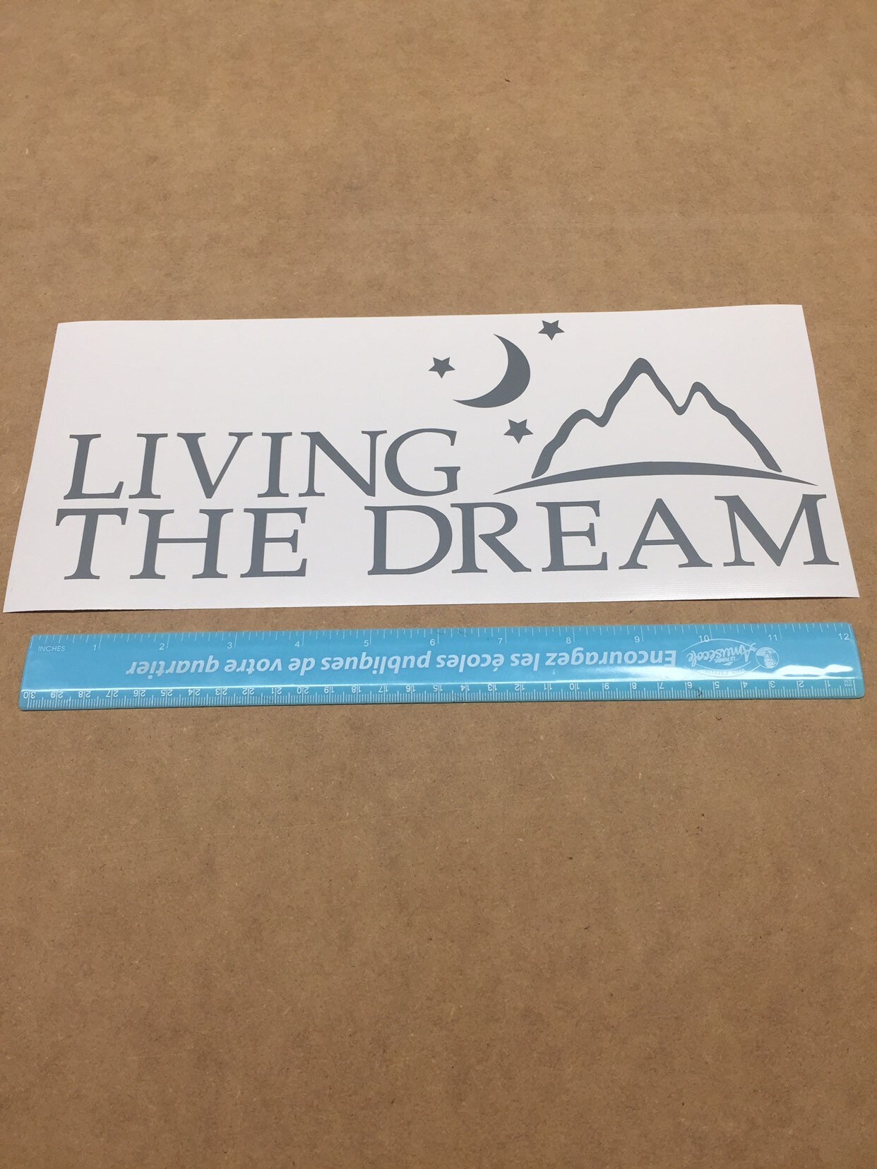 Camping Decal, Living the Dream Decal, Camping Sticker, Mountain Decal ...