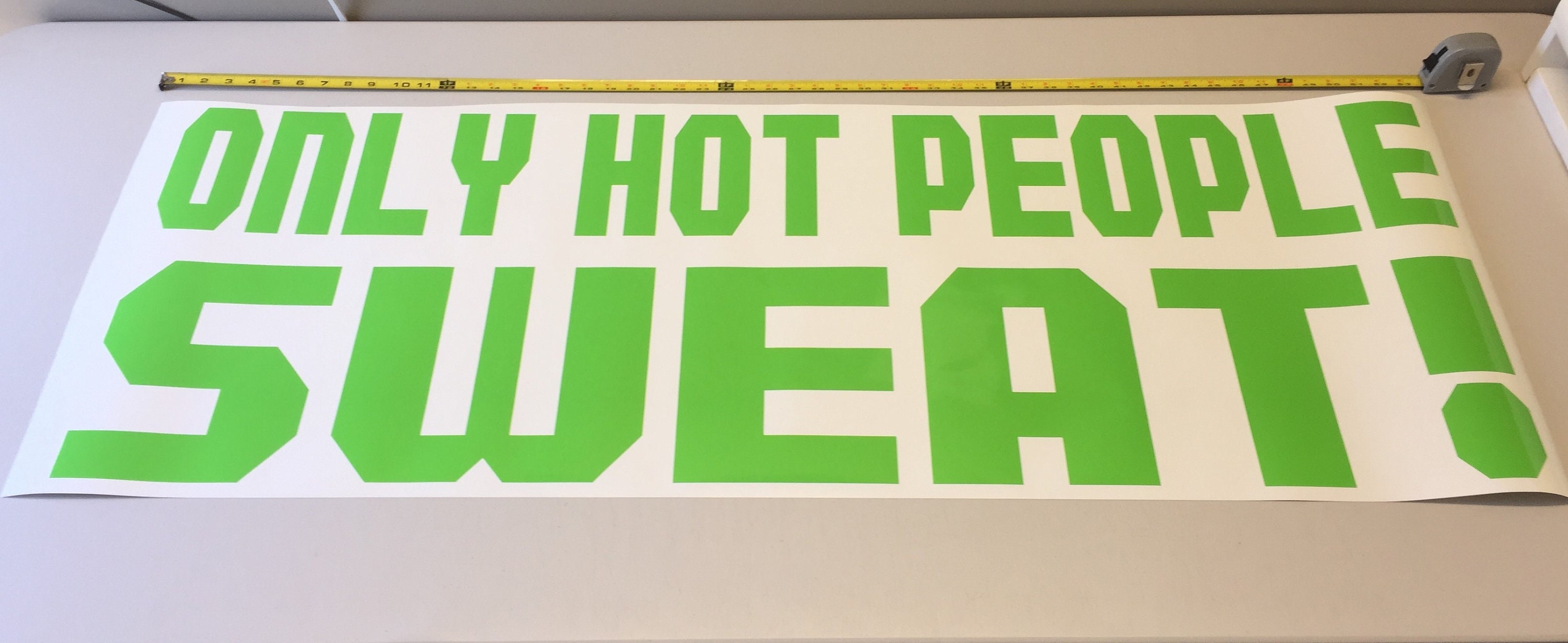 Only Hot People Sweat Decal Gym Quote Vinyl Sticker Training - Etsy