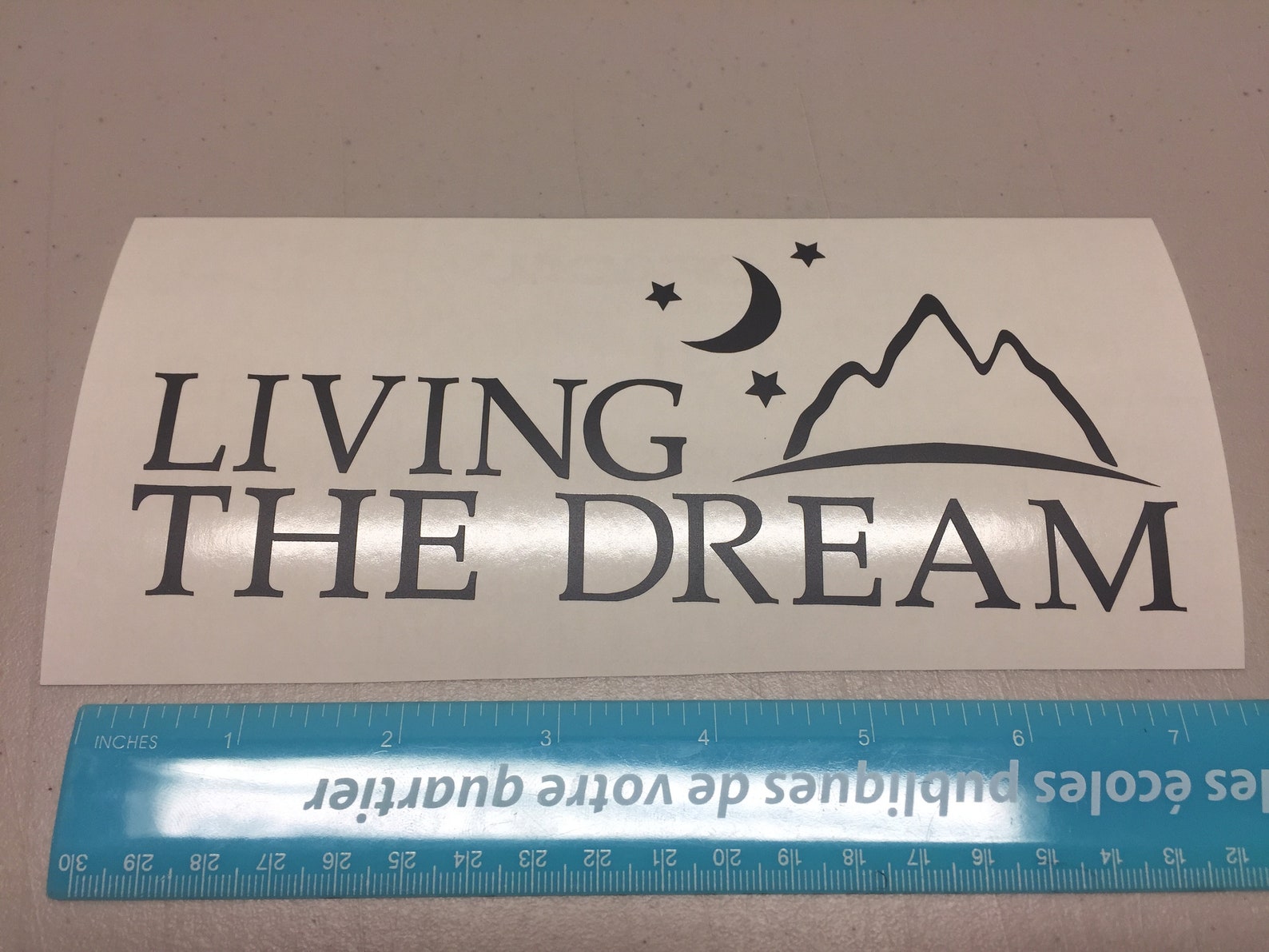 Camping Decal, Living the Dream Decal, Camping Sticker, Mountain Decal ...