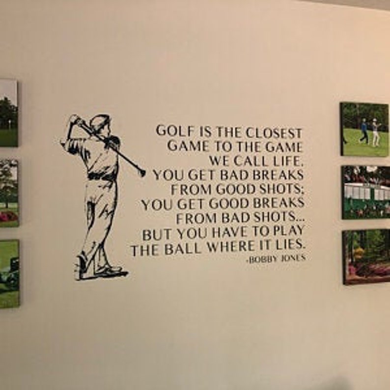 Golf Quote Decal Golf Player Vinyl Sticker Golf Themed | Etsy