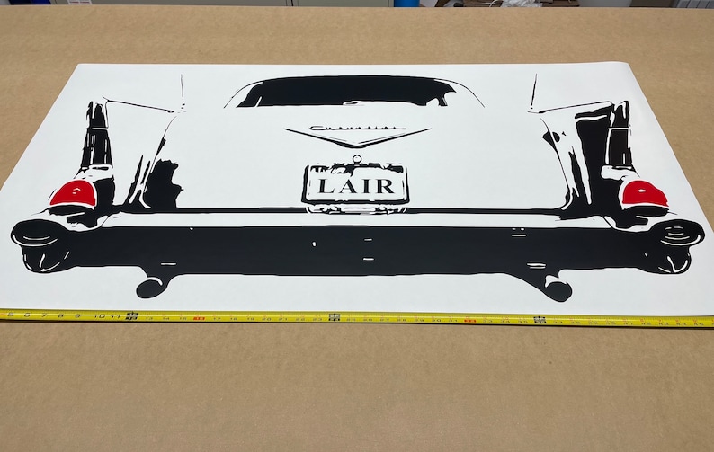 1957 Bel Air Vinyl Decal, Hot Rod Wall Art - Etsy