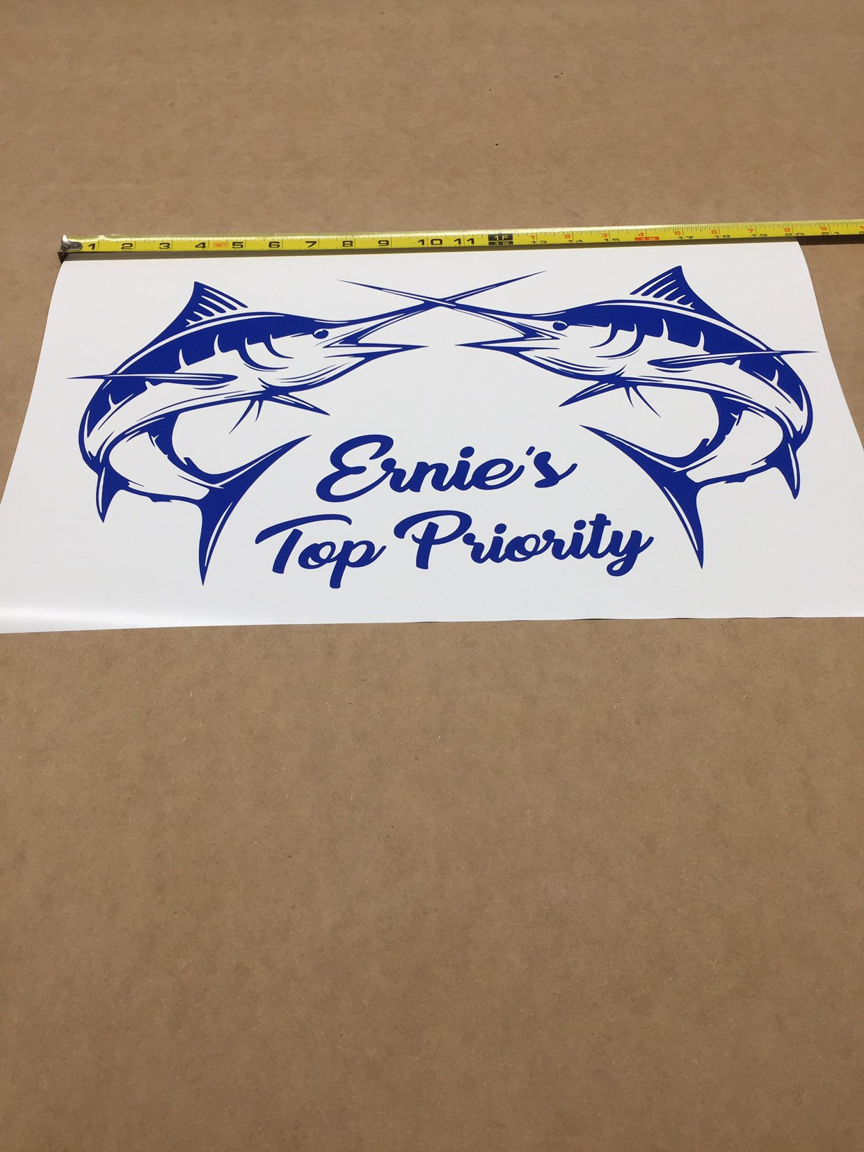 Custom Text Marlin Decal Blue Marlin Personalized Decals | Etsy