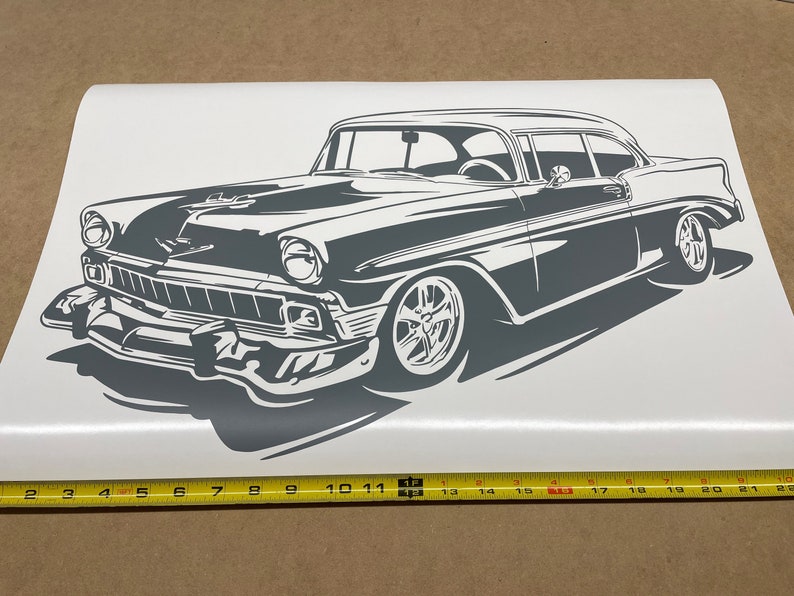 1956 Bel Air Hot Rod Vinyl Decal, Garage Mancave Wall Art - Etsy