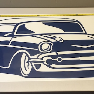 Large Hot Rod Decal, Hot Rod Vinyl Sticker, 1957 Chevy Decal, Hot Rod ...