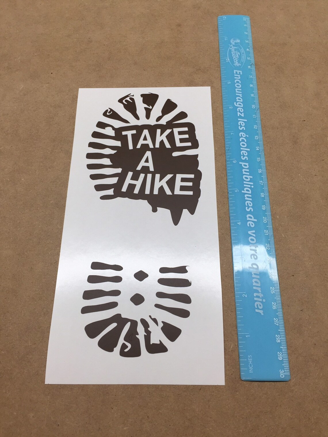 Hiking Decal Take a Hike Trail Boot Footprint Adventure | Etsy