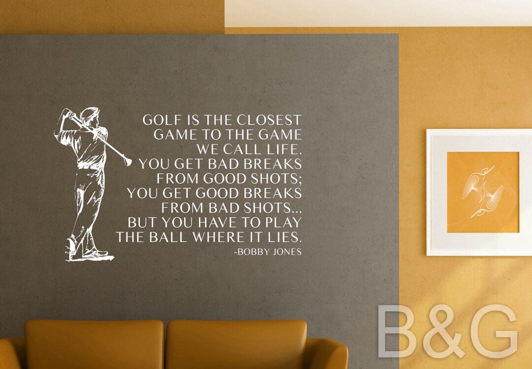 Golf Quote Decal | Golf Player Vinyl Sticker | Golf Themed Decal ...