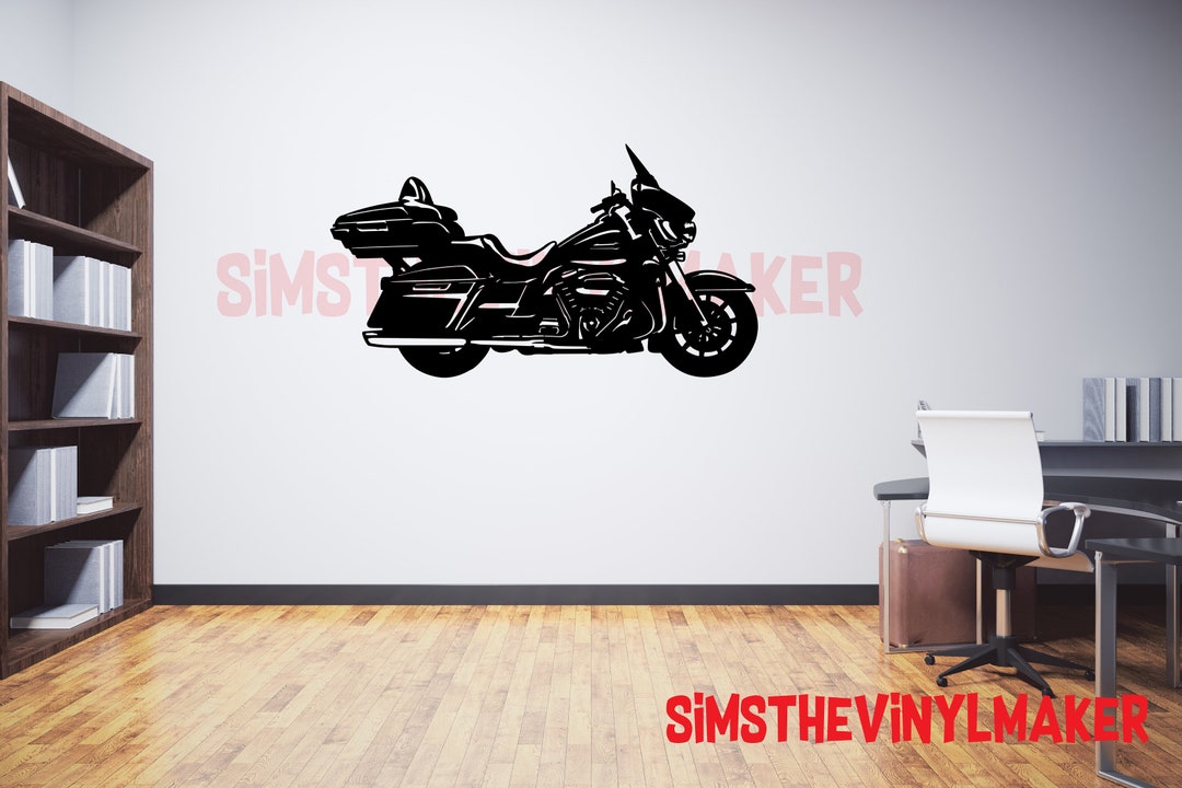 Hd Motorcycle Decal, 2017 Electra Glide Ultra Vinyl Sticker, Wall Art ...