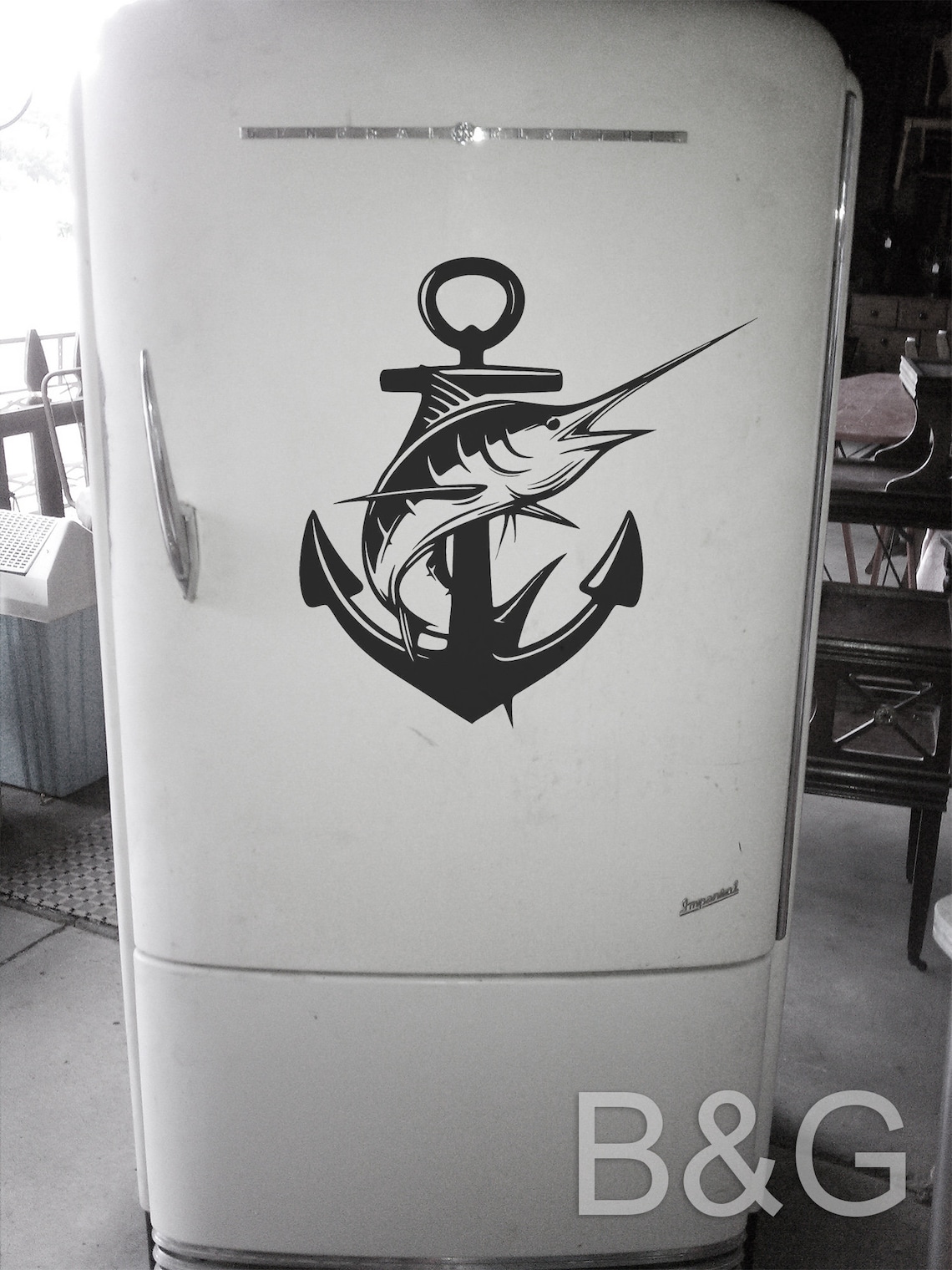 Marlin Decal Blue Marlin Anchor Decals Fishing Stickers - Etsy UK