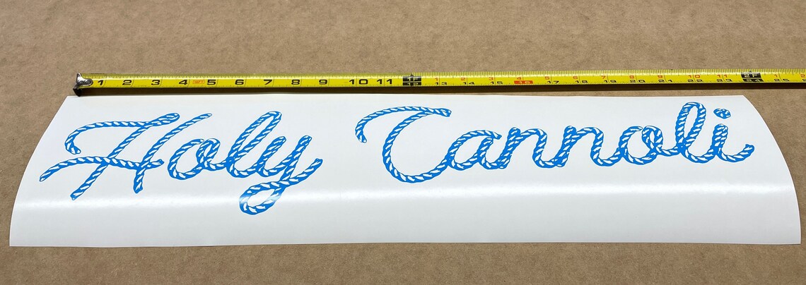 Custom Boat Name Decal Rope Style Font Decal Marine | Etsy