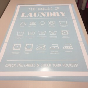 The Rules of Laundry Decals, Laundry Tag Stickers Pattern, Laundry Tags ...