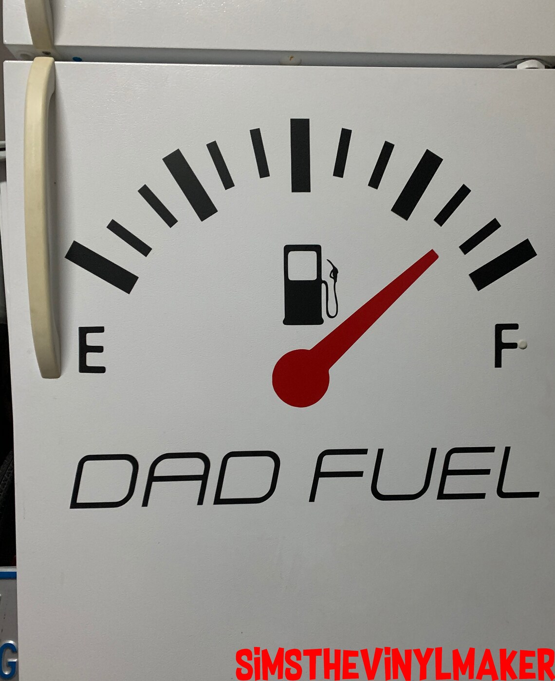 Dad Fuel Vinyl Decal Gas Gage Vinyl Sticker Custom Text - Etsy