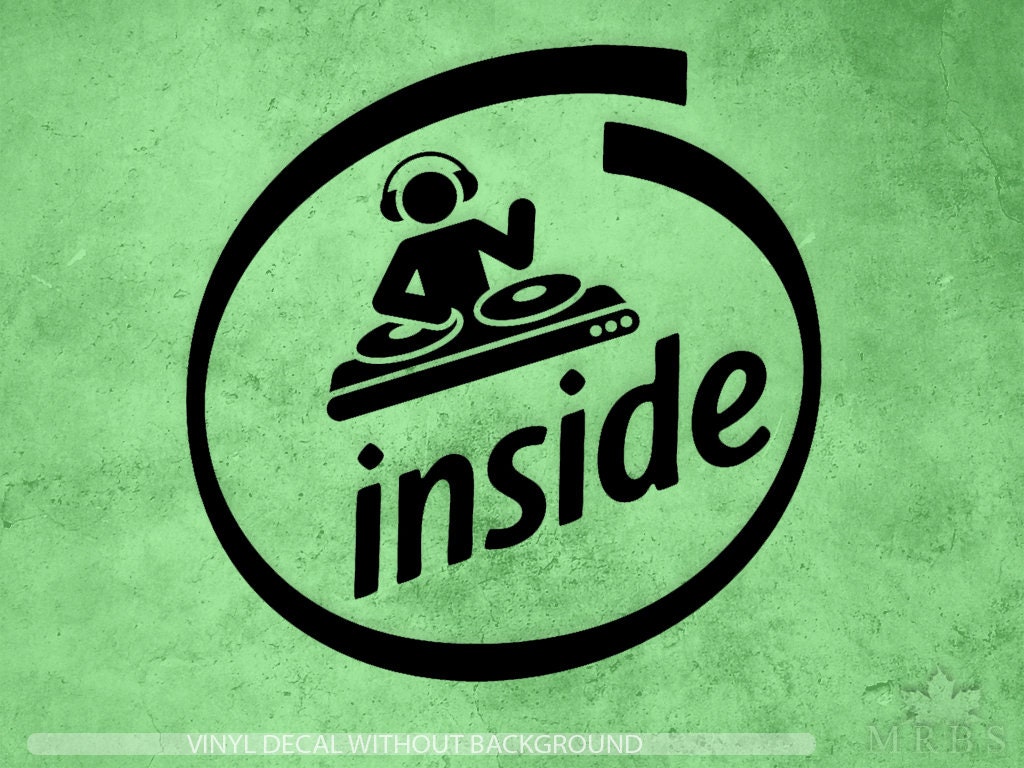 Dj Decal DJ Inside Decal Disc Jockey Inside Vinyl Decal | Etsy