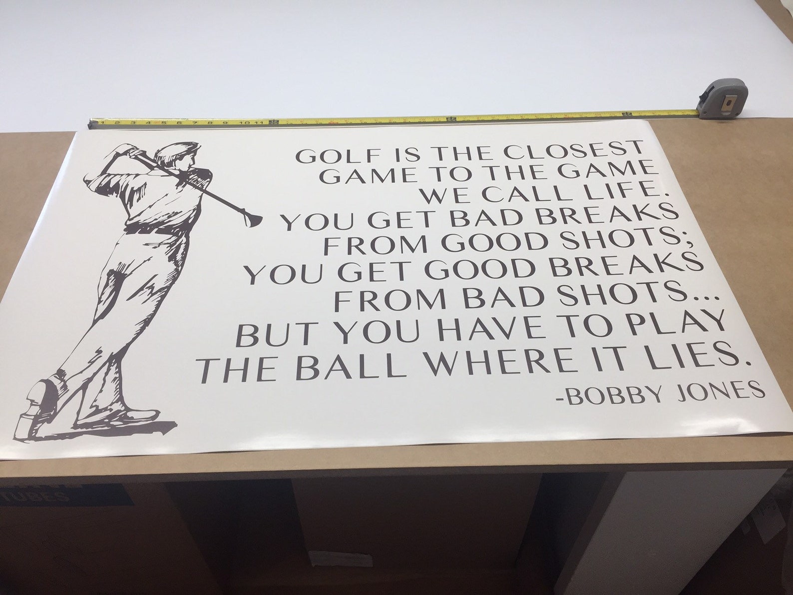Golf Quote Decal | Golf Player Vinyl Sticker | Golf Themed Decal ...
