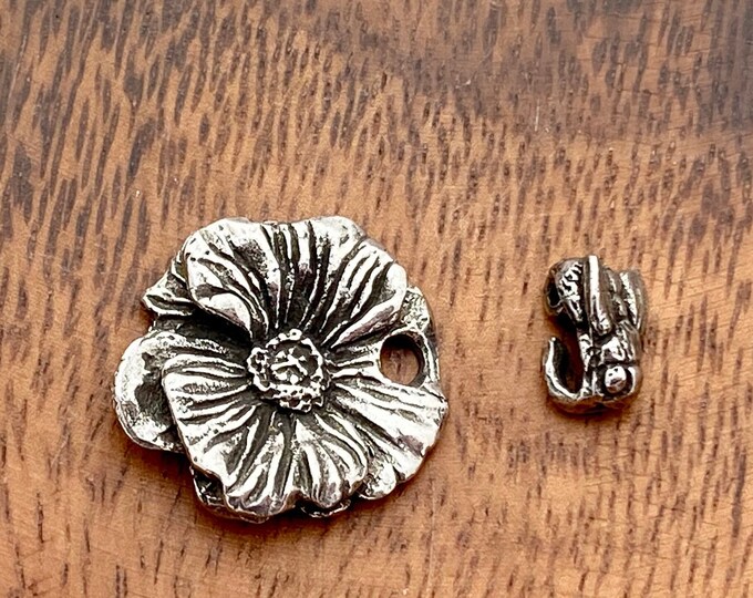 Bee Flower Clasp Set, Green Girl Studios, Bee Clasp, Flower Clasp ...