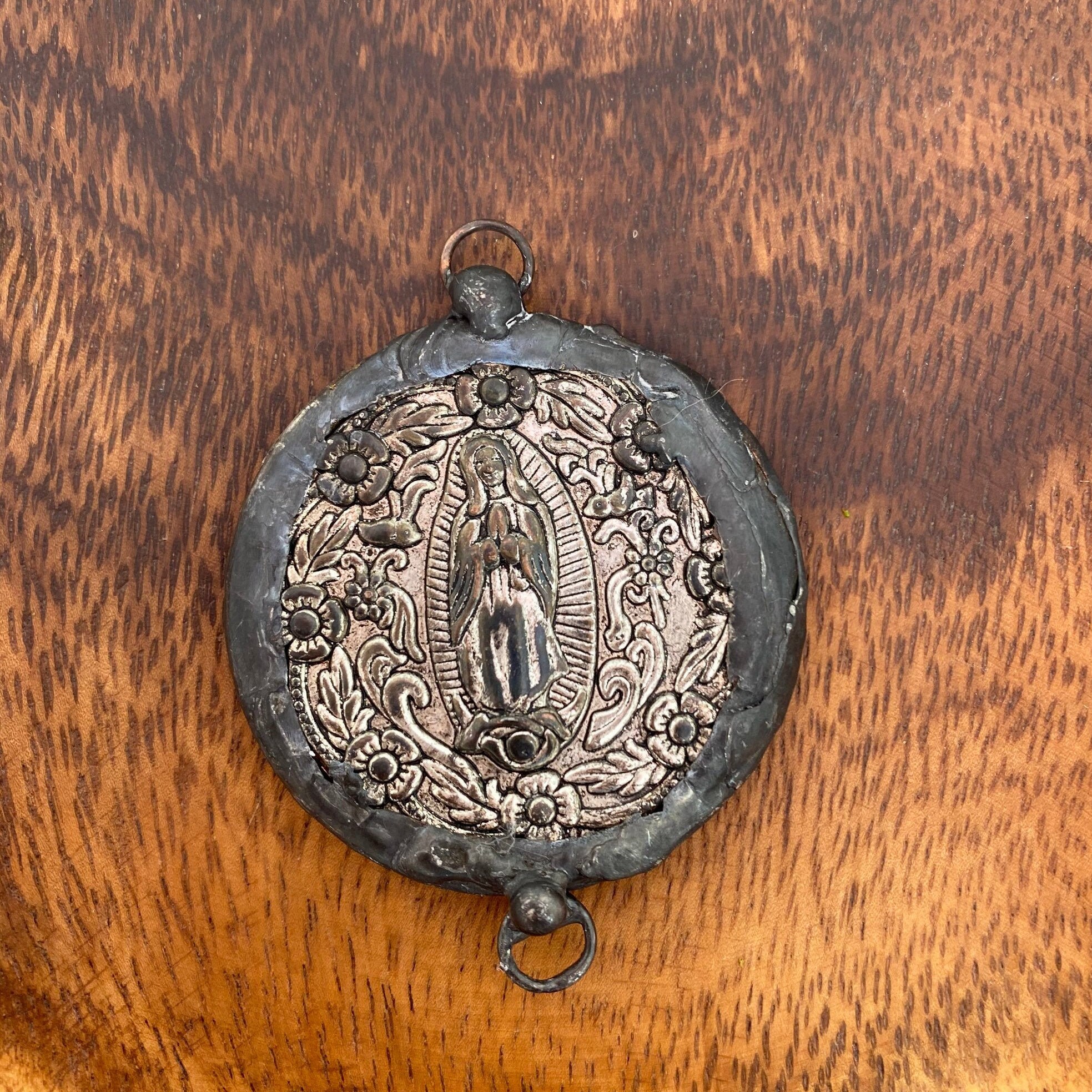 Our Lady of Guadalupe Connector Pendant, Catholic Charm, Pewter Pendant ...