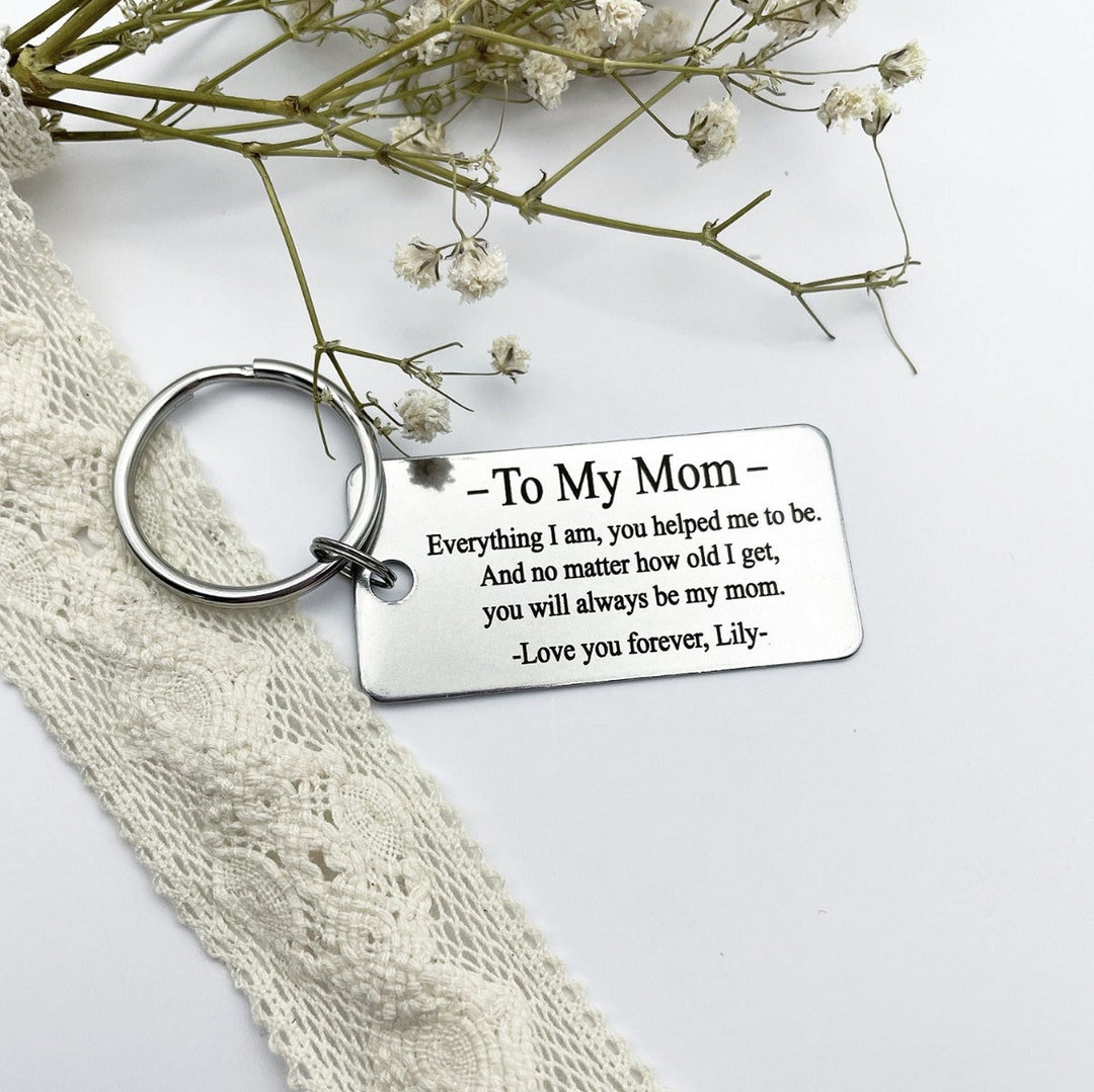 Mother's Day Keychain- Mother's Day Gift - to My Mom - Personalized ...