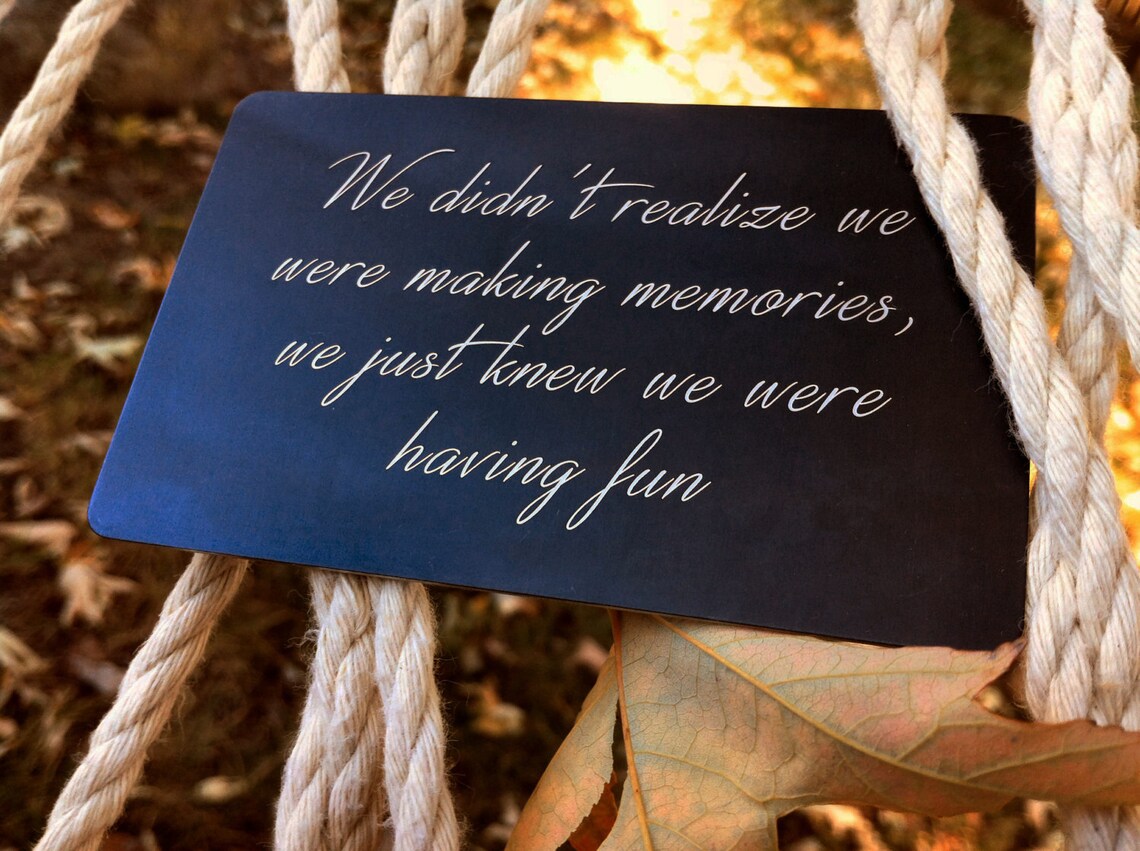 Laser Engraved Wallet Card - Romantic Message - Your Handwriting Option ...