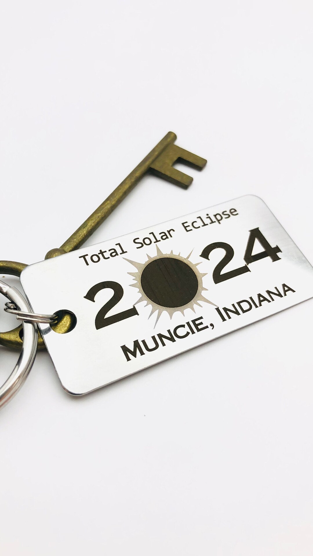 Total Solar Eclipse 2024 Keychain - Commemorative Souvenir- Path of ...