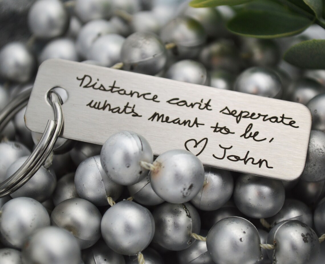 Handwritten Keychain - Long Distance Relationship - Design Your Own ...