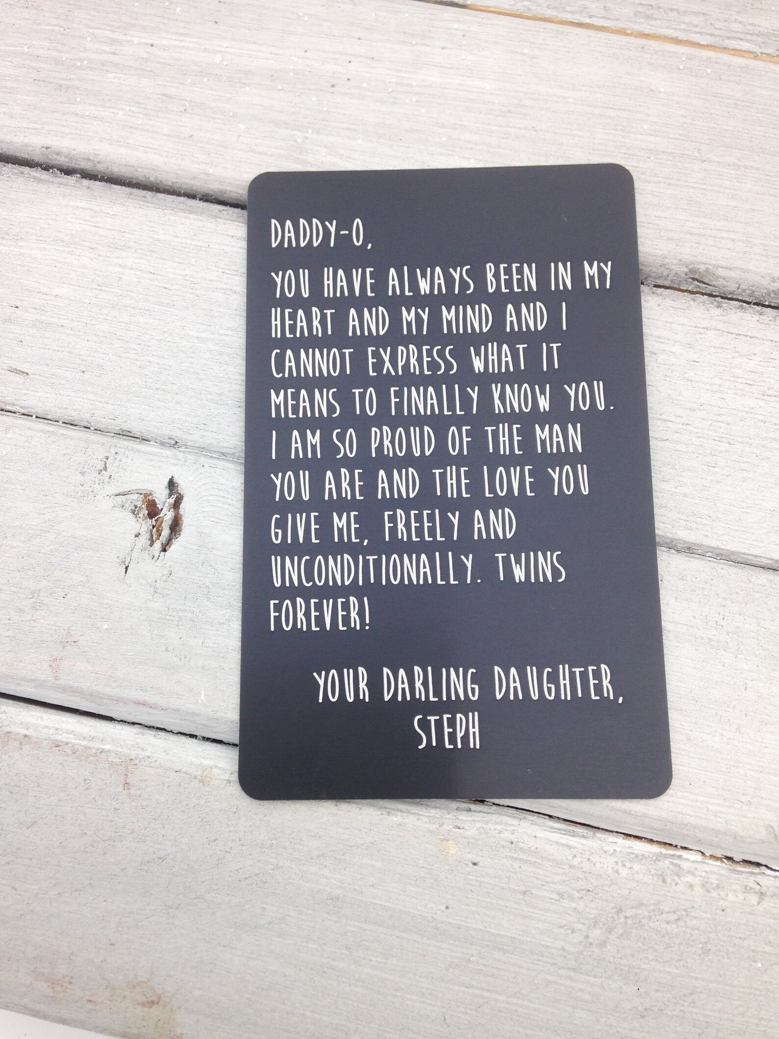 Photo Wallet Card - Your Handwriting Option - Personalized Laser ...