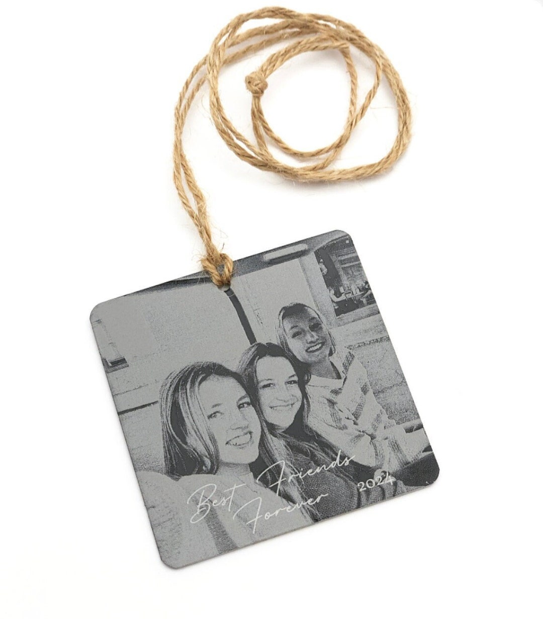 Hanging Car Charm -personalized Black & White Photo/text -car Decor ...