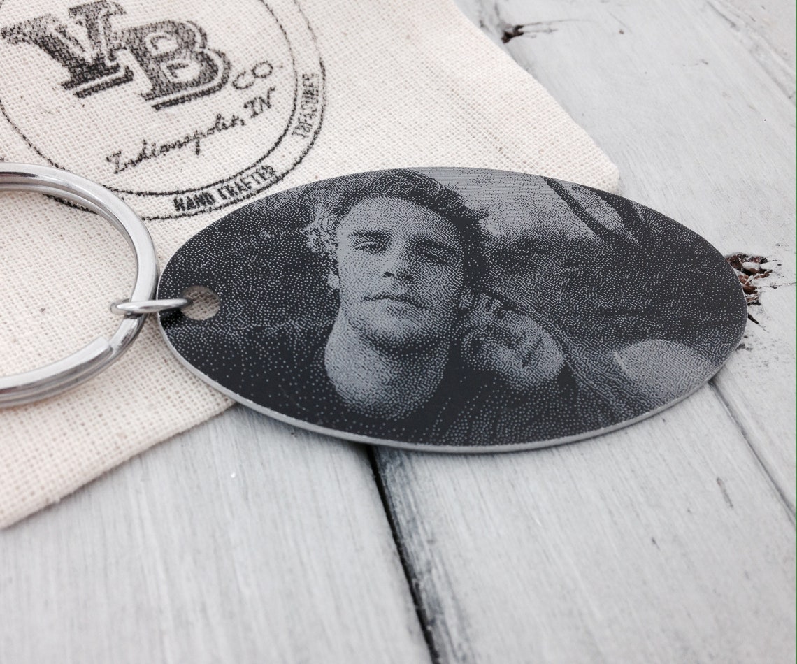 Personalized Keychain -with Your Photo - Add Your Handwritten Note or ...
