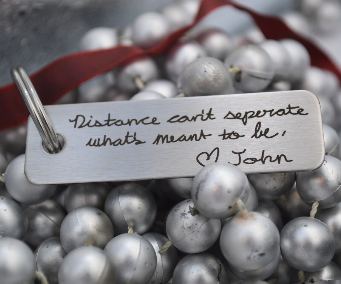 Handwritten Keychain - Long Distance Relationship - Design Your Own ...