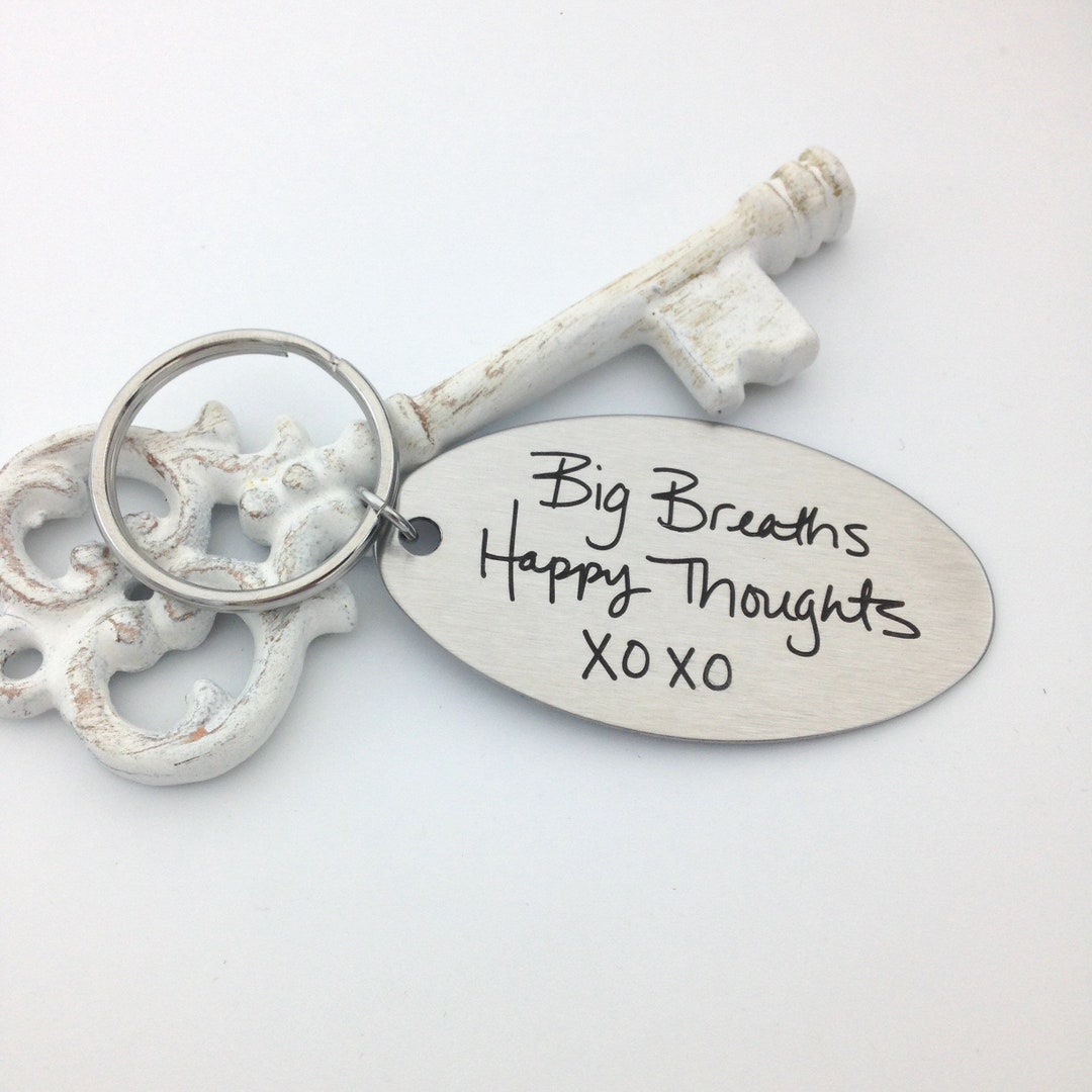 Handwritten Key Chain, Your Handwriting Keychain - or Font ...